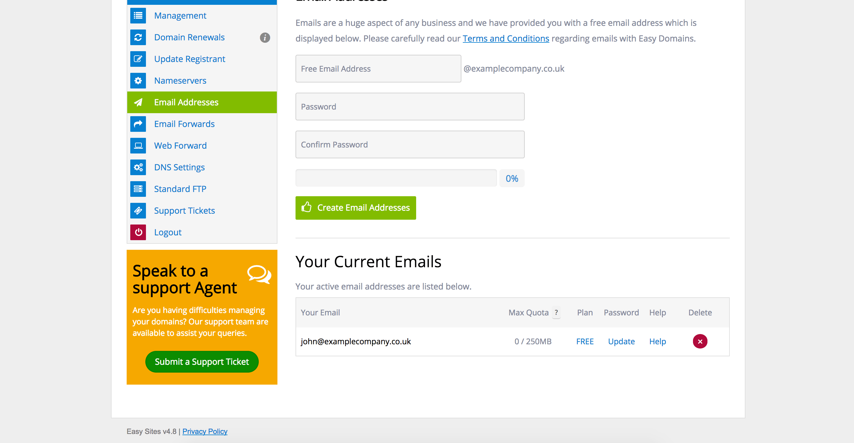 How to Increase your Email Quota – Easy Domains